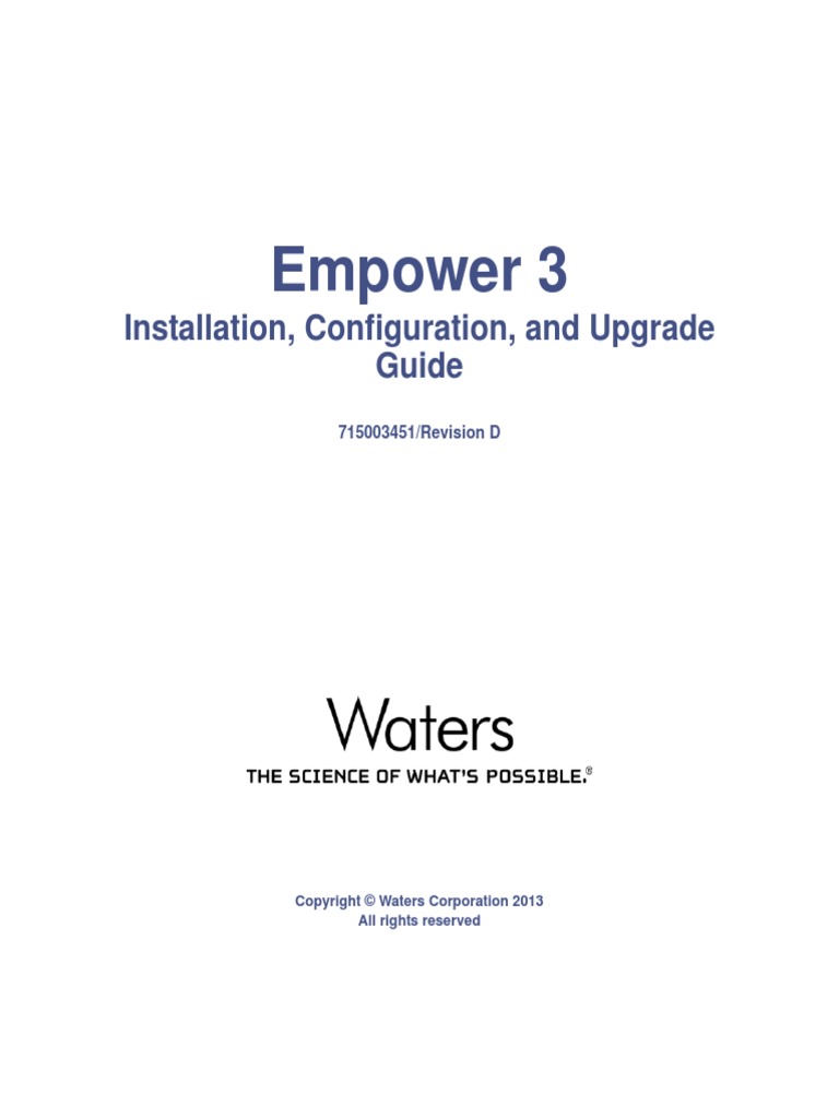 Empower 3: Installation, Configuration, and Upgrade Guide | PDF ...