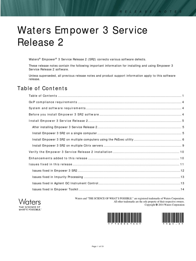 Waters Empower 3 Service Release 2 PDF | PDF | Command Line Interface ...