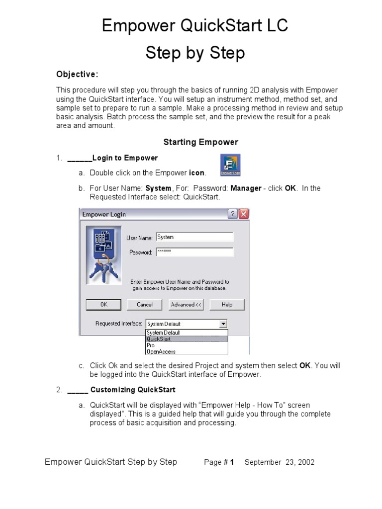 Empower Quick Start PDF | PDF | Icon (Computing) | Chromatography