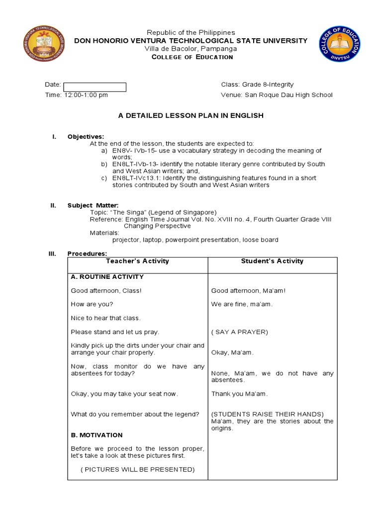Don Honorio Ventura Technological State University C E: Republic of The ...