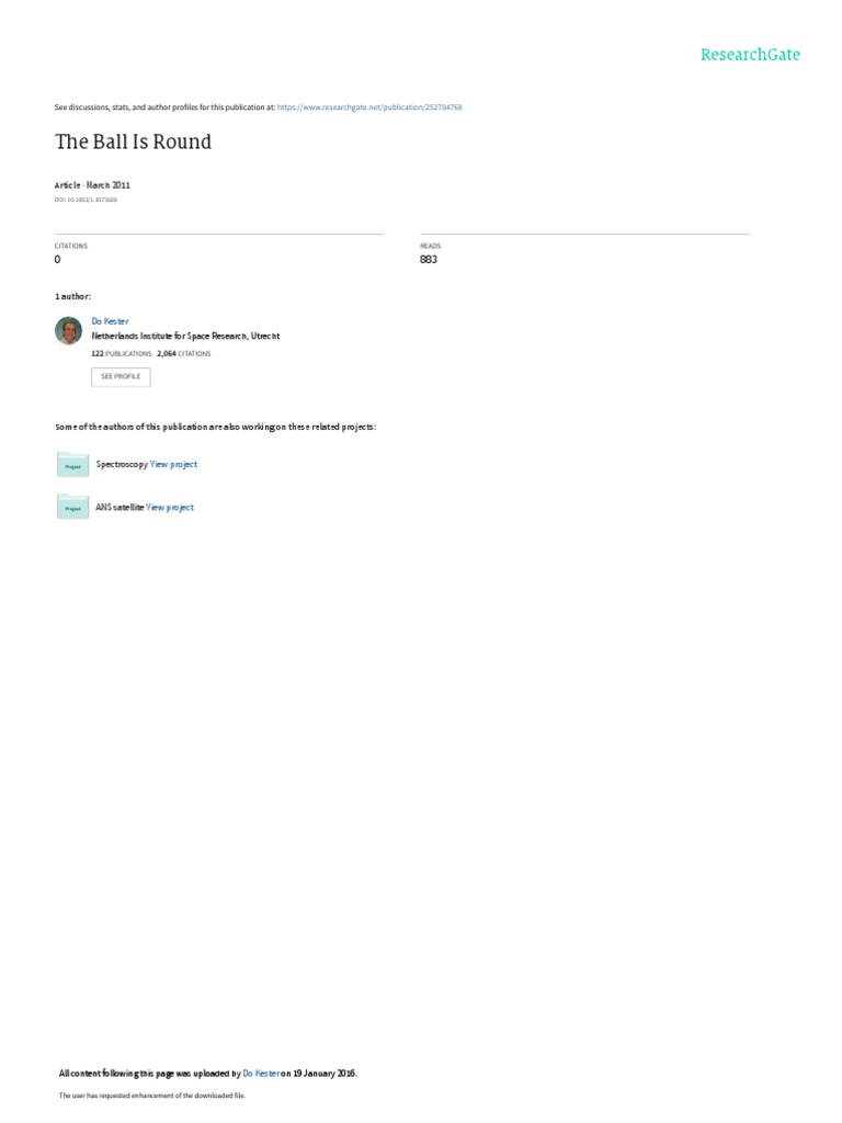 The Ball Is Round PDF | Download Free PDF | Logarithm | Statistical Theory