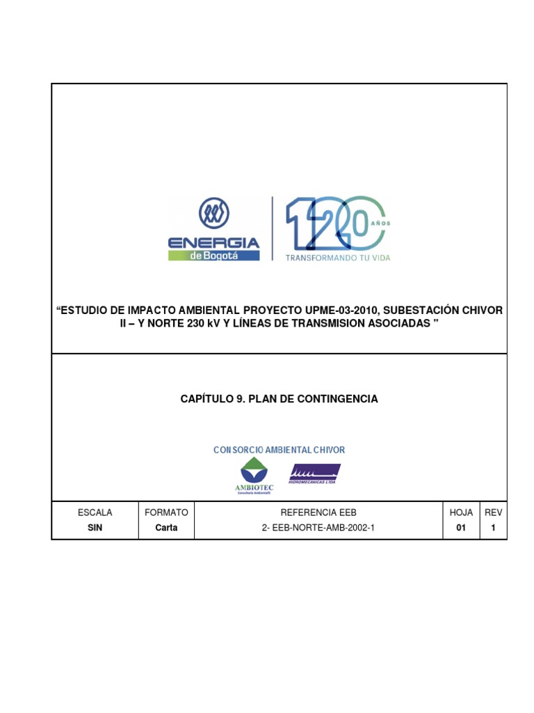 9 Plan de Contingencia Eeb PDF | PDF | Entorno natural | Transmisión de ...