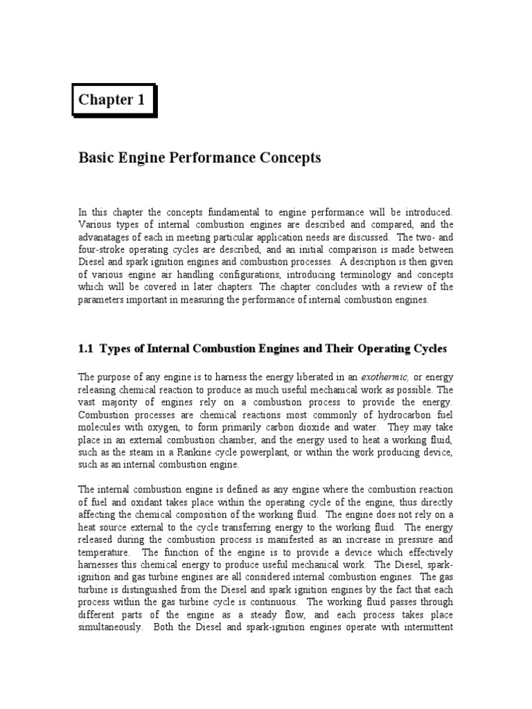 01 Basic Engine Concepts | PDF | Internal Combustion Engine | Diesel Engine