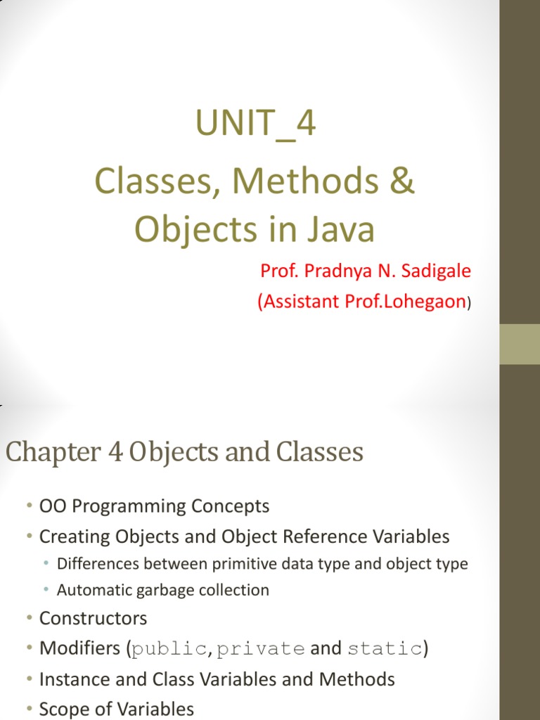 Unit Iv Pdf Method Computer Programming Class Computer Programming