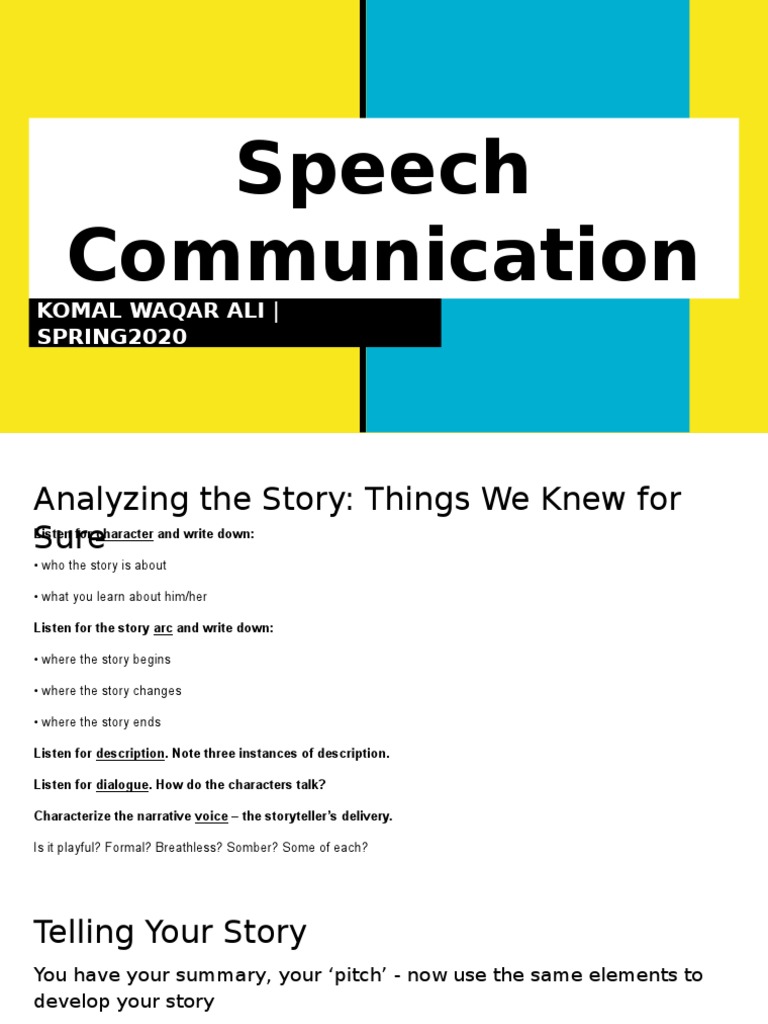 SC Session 5 - Telling Your Story Continued | PDF | Storytelling ...