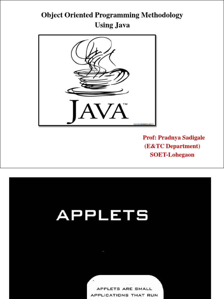 Applet-HTML Programming2018 | PDF | Java Virtual Machine | Java (Programming Language)