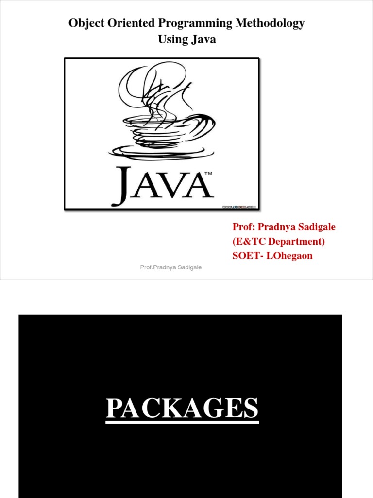Packages In Java2018 Pdf Class Computer Programming Java