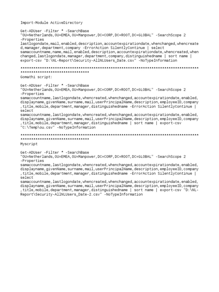 Powershell Script | PDF