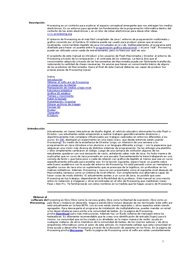 Tutorial Processing PDF | PDF | Informática