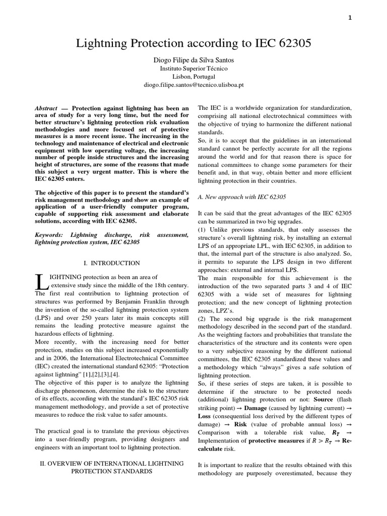 IEC 62305 Lightning Protection Guide | PDF | Lightning | Risk
