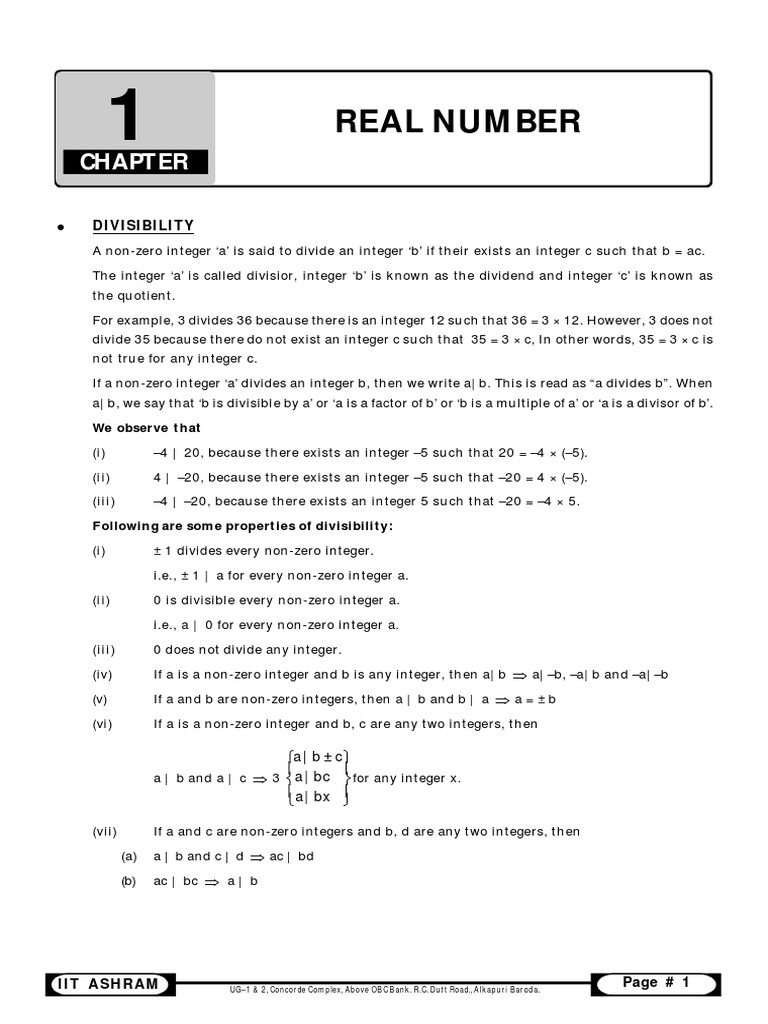 Real Numbers | PDF | Factorization | Rational Number