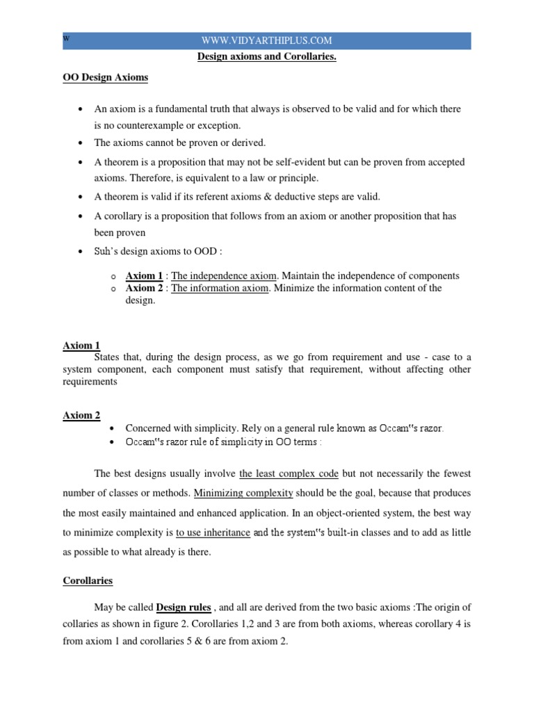 Unit 5-Design Axioms and Corollaries-1 | PDF | Inheritance (Object ...