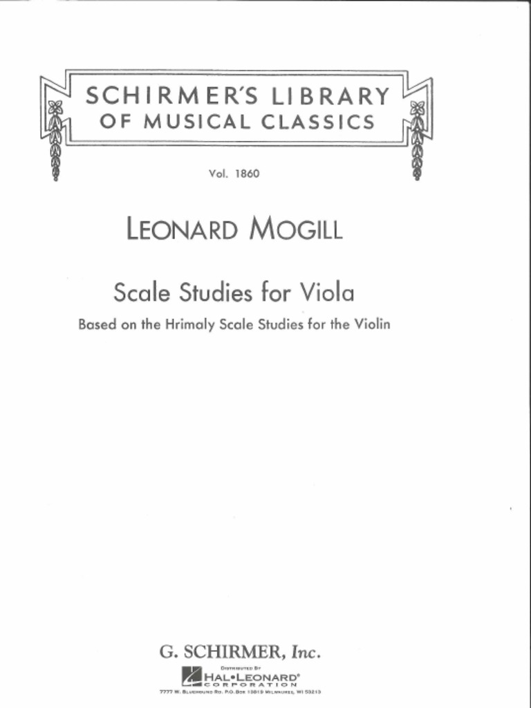 MOGILL Scale Studies For Viola | PDF