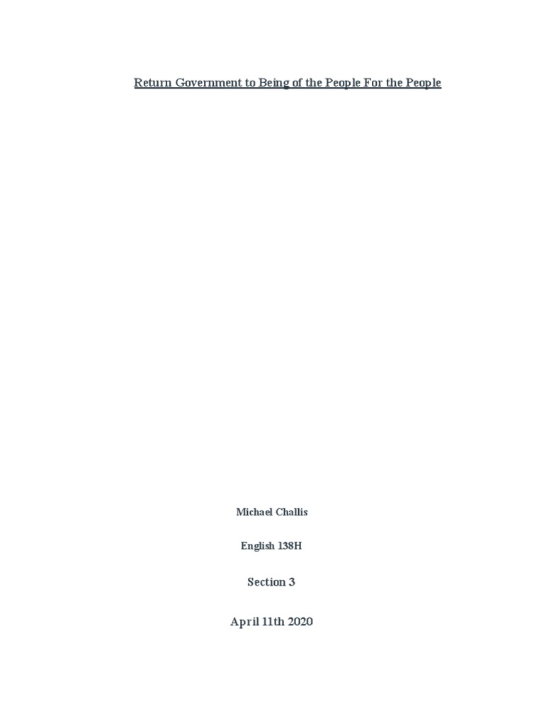 Issue Breif - Final Draft - Michael Challis | PDF | Gerrymandering | Voting
