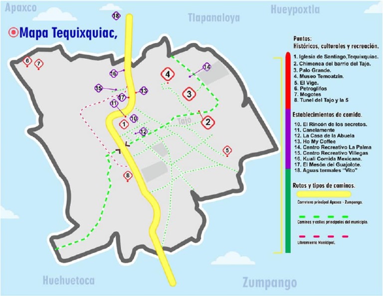 Mapa Tequixquac Turismo PDF | PDF