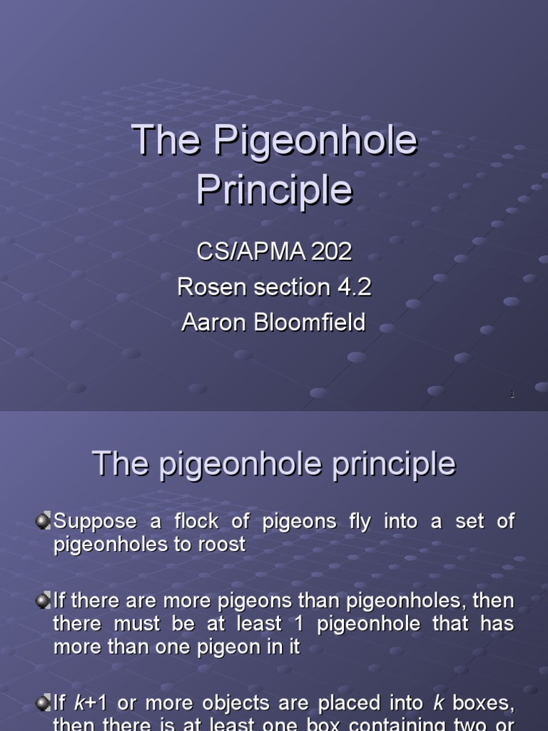 20 Pigeonhole Principle | Download Free PDF | Discrete Mathematics ...