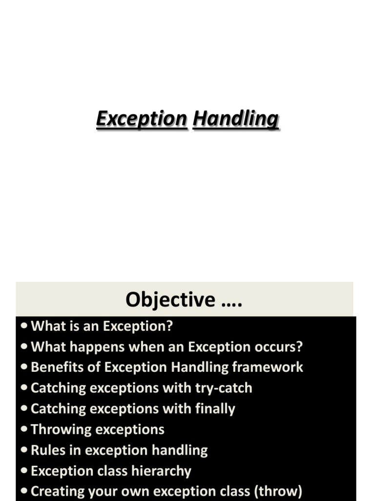 Exception Handling | PDF | Method (Computer Programming) | Areas Of Computer Science