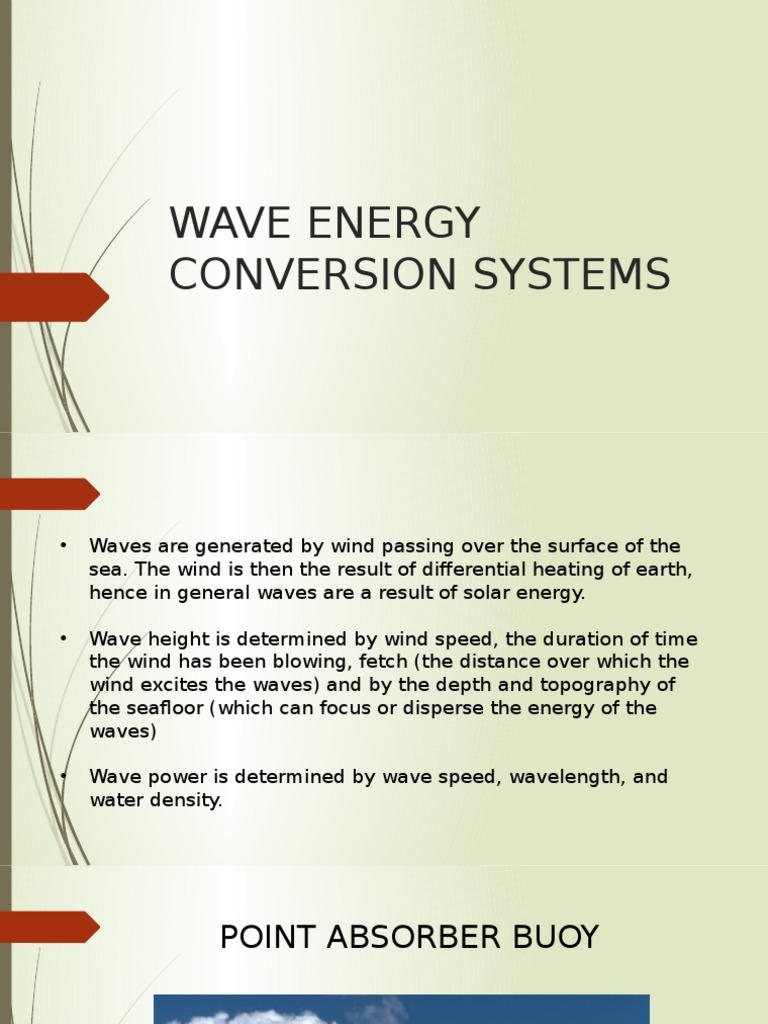 Wave Energy Conversion Systems | PDF | Physics | Oceanography