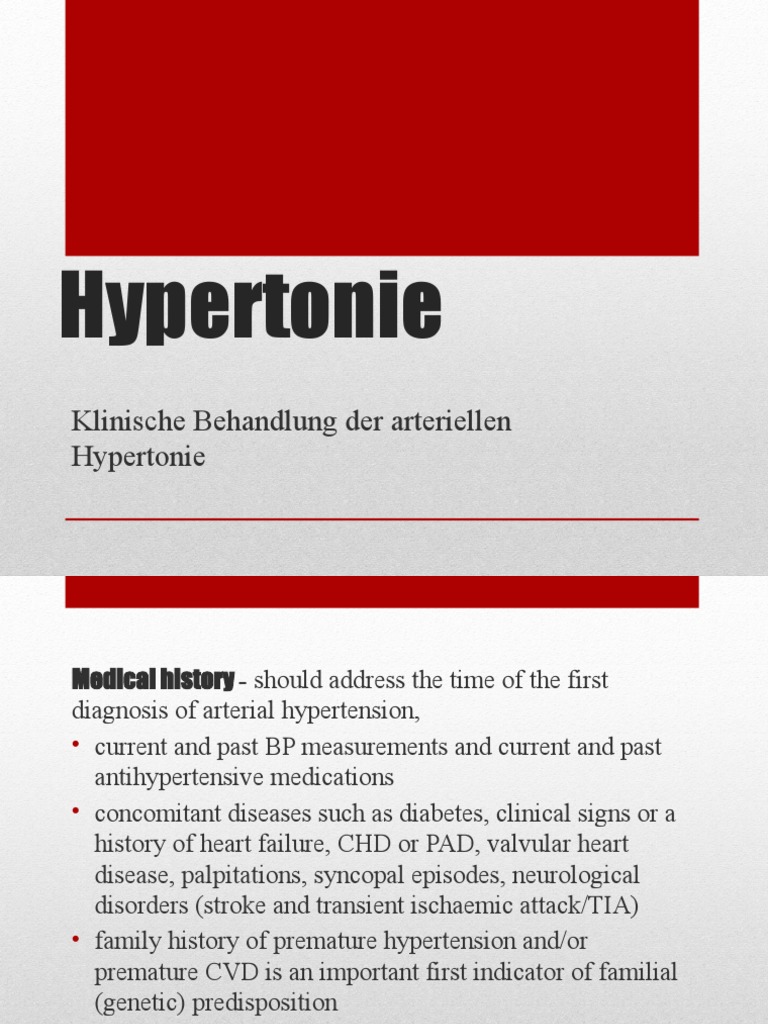 Hypertonie: Klinische Behandlung Der Arteriellen Hypertonie | PDF ...