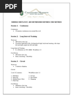 1500m Training: 4-Week Schedule | PDF | Athletics | Racing