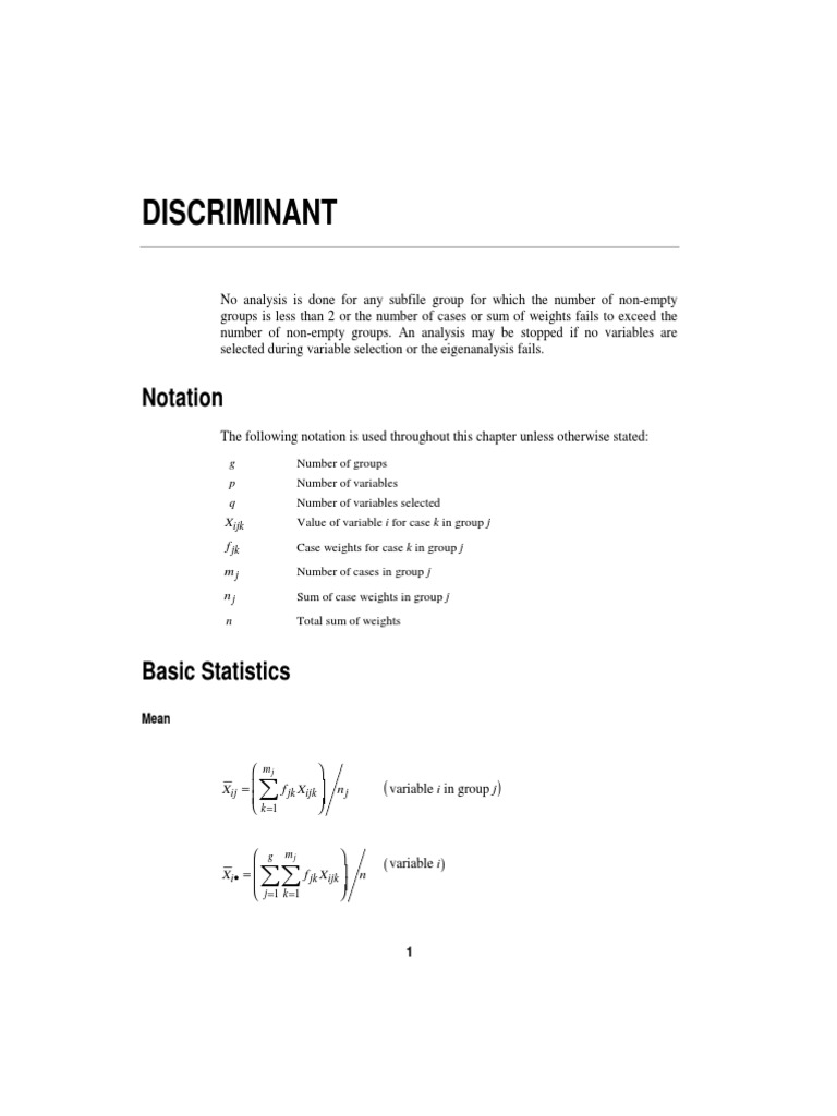 Discriminant Analysis Overview and Methods | PDF | Eigenvalues And Eigenvectors | Matrix ...