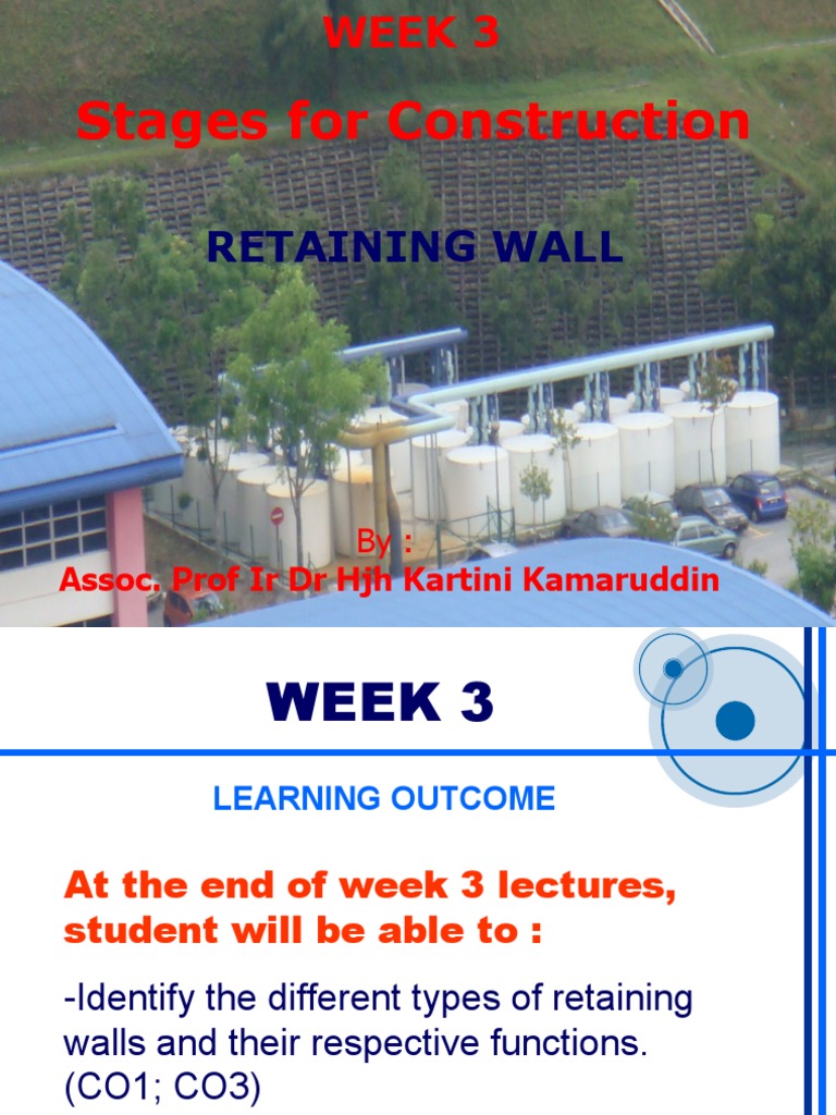 Stages For Construction: Retaining Wall | PDF | Geotechnical ...
