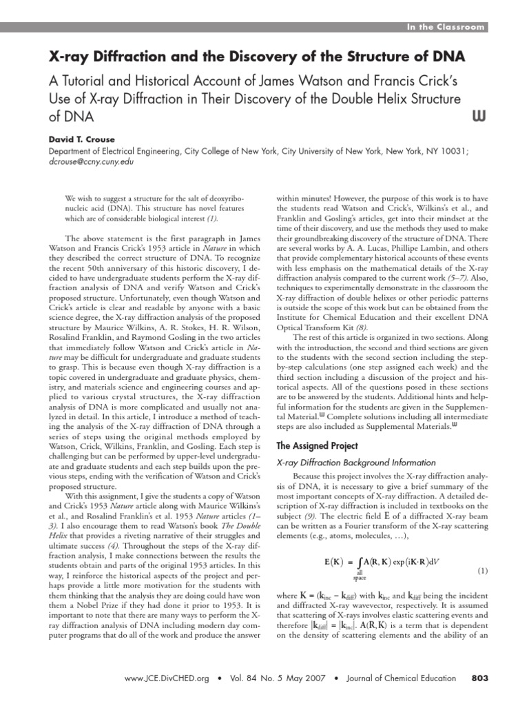 X - Ray PDF | Download Free PDF | Francis Crick | Dna