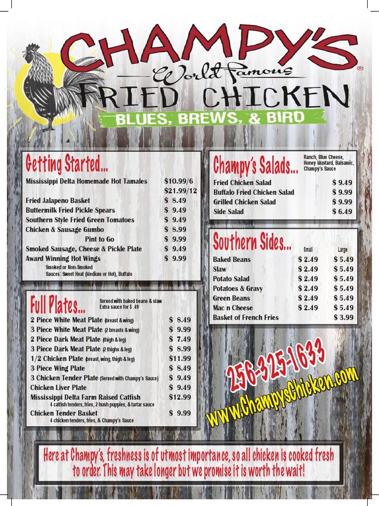 Champys - FULL .MENU .53019 PDF | PDF | Coleslaw | Sausage