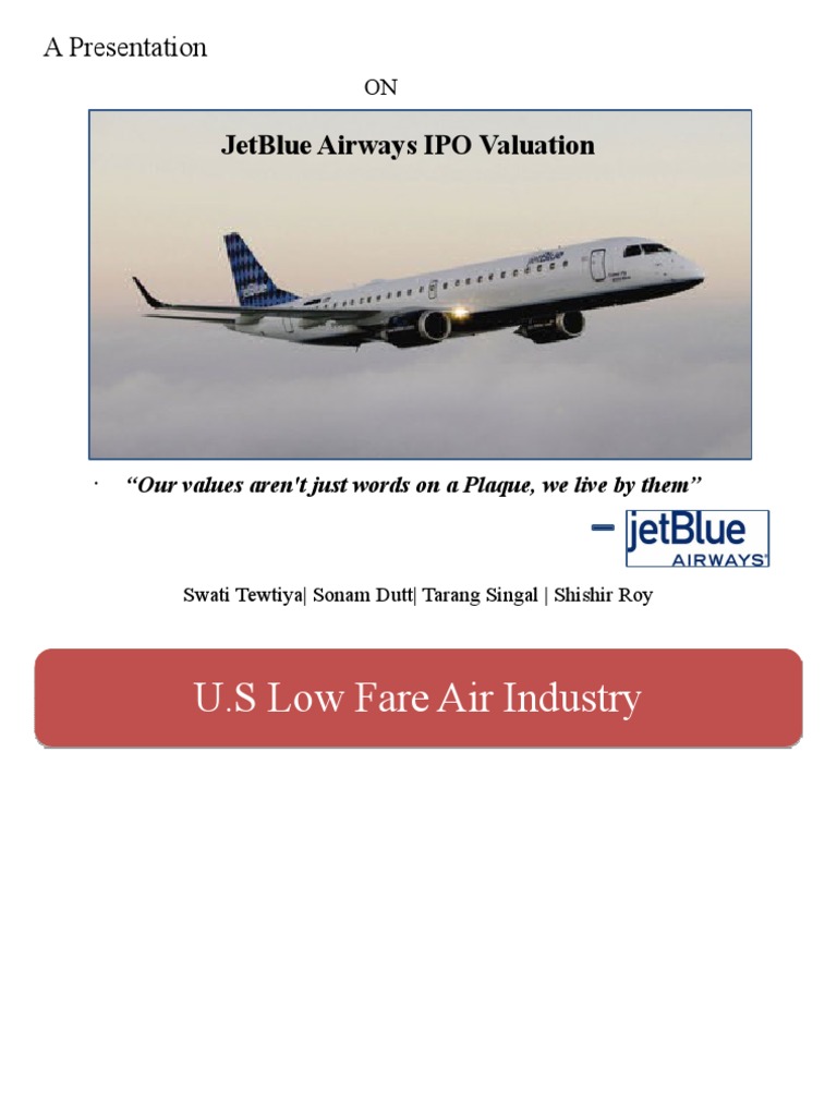 JetBlue IPO Valuation Analysis | PDF | Airlines | Aviation
