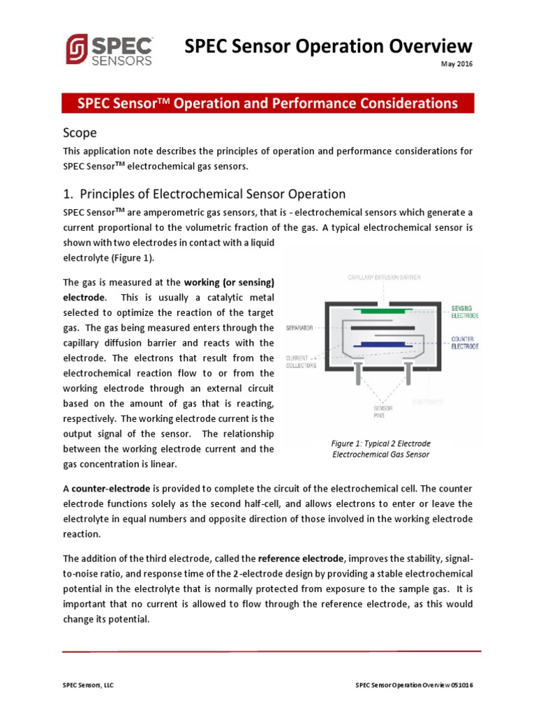 SPEC Sensor Operation and Performance Considerations | PDF ...