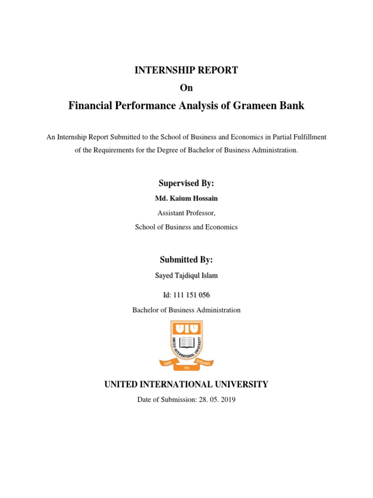 Financial Performance Analysis of Grameen Bank | PDF | Net Income | Revenue