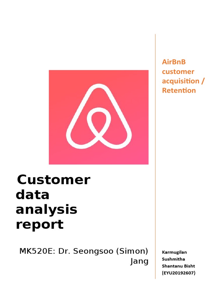 Airbnb Customer Data Analysis Report | PDF | Logistic Regression ...