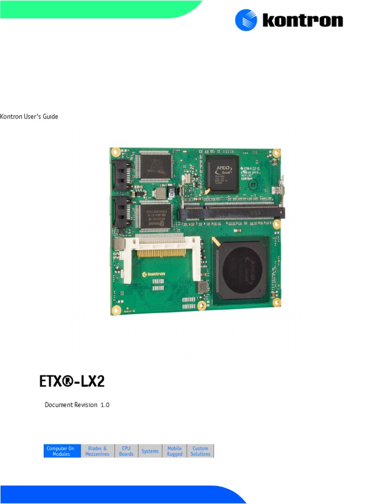 ETX®-LX2: Kontron User's Guide | PDF | Bios | Usb