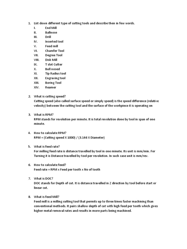 Answer Book - (Section-2 Tooling) | PDF | Machining | Drill