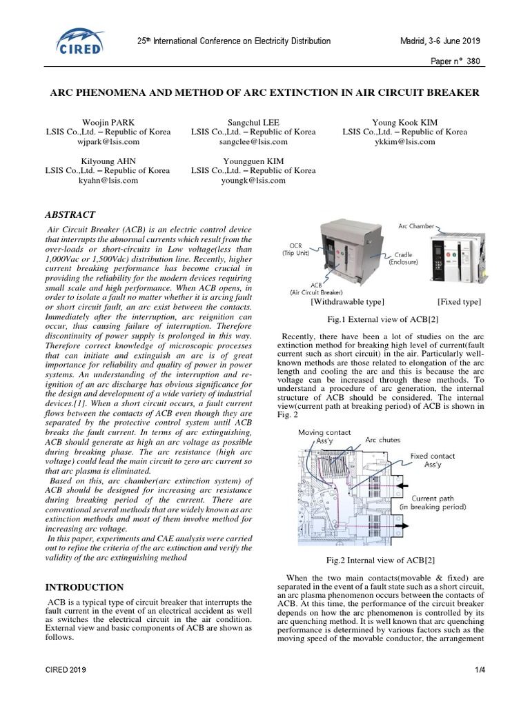 Arc Phenomena and Method of Arc Extinction in Air Circuit Breaker PDF ...