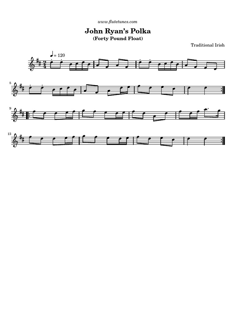 John Ryan's Polka Sheet Music | PDF