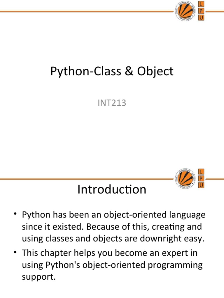 Lecture10 Python OOP | PDF | Object Oriented Programming | Class (Computer Programming)