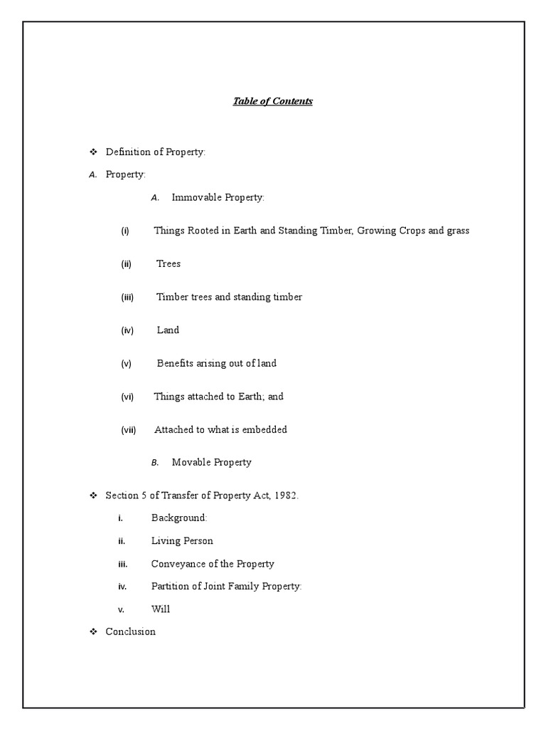 Imovable and Movable Property PDF | PDF | Deed | Property