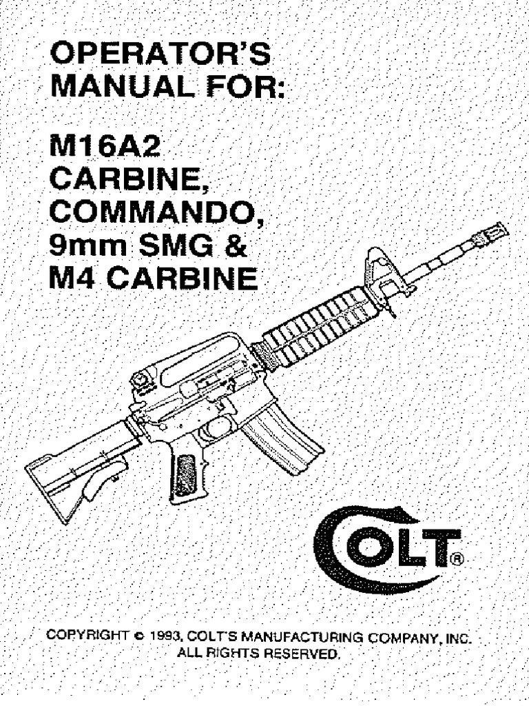 M16a2 Carbine, Commando, 9mm SMG & m4 Carbine PDF | PDF