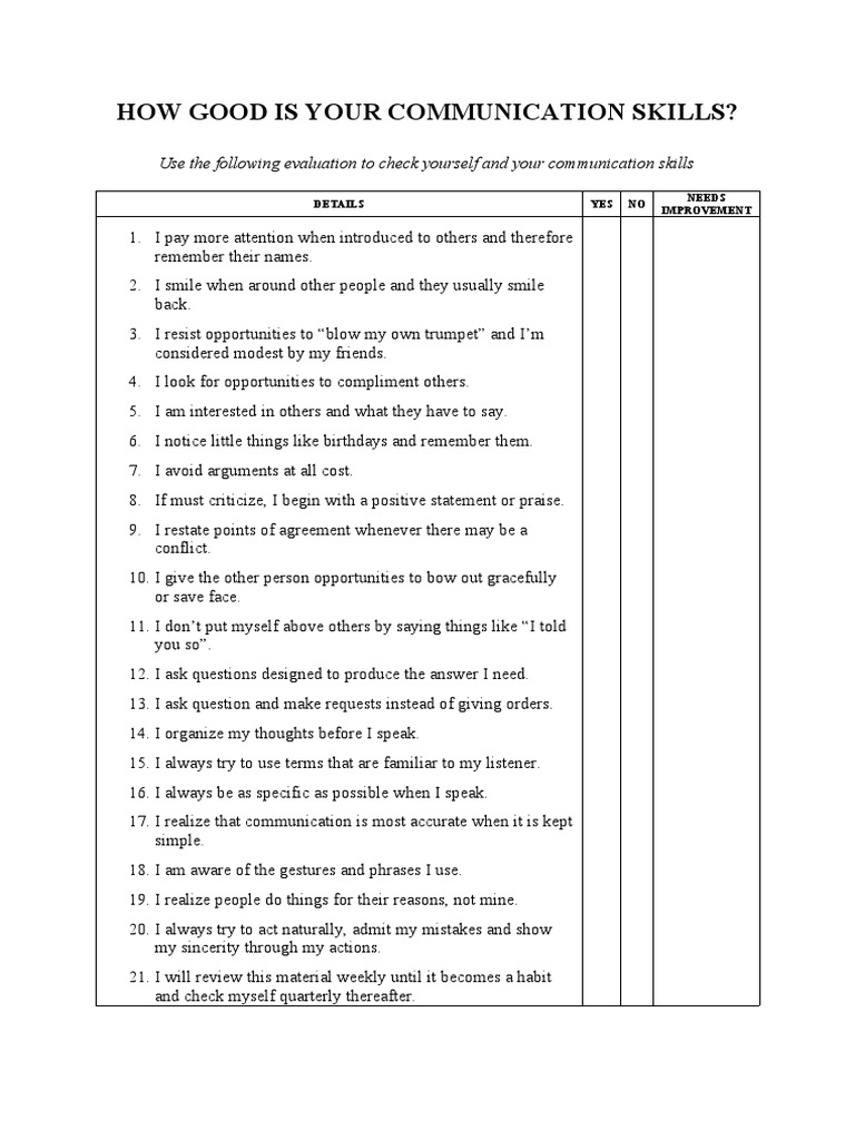 CS12-How Good Is Your Communication Skills-Exercise