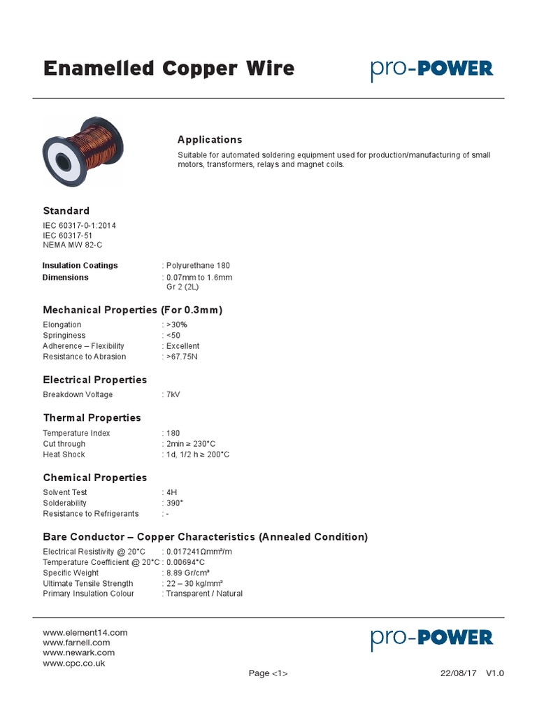 Enamelled Copper Wire: Applications | PDF | Electrical Conductor ...