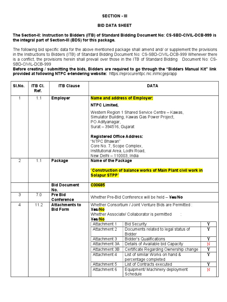 III-A-Bid Data Sheet | PDF | Prices | Value Added Tax