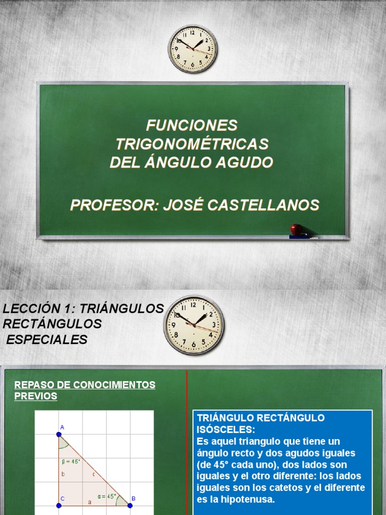 Triangulos Rectangulos Especiales | PDF | Triángulo | Matemática Elemental