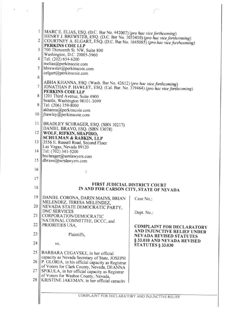 NVSOS Complaint | PDF