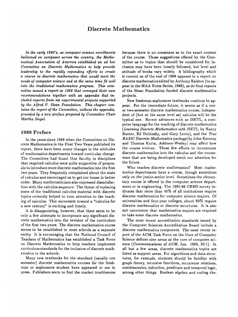 Discrete Mathematics Preface Pdf Discrete Mathematics Recurrence Relation
