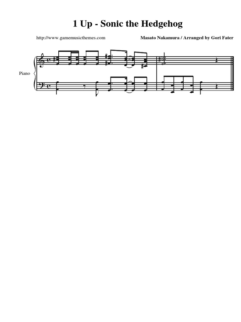 Sonic The Hedgehog - 1 Up PDF | PDF