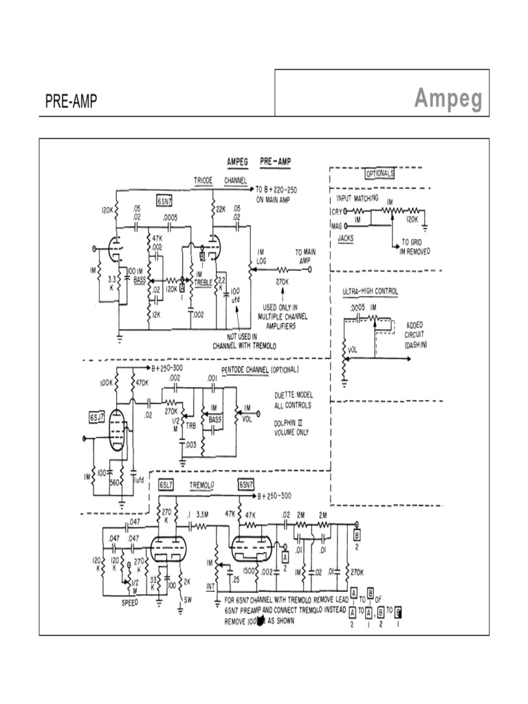 Ampeg Pre-Amp Overview | PDF