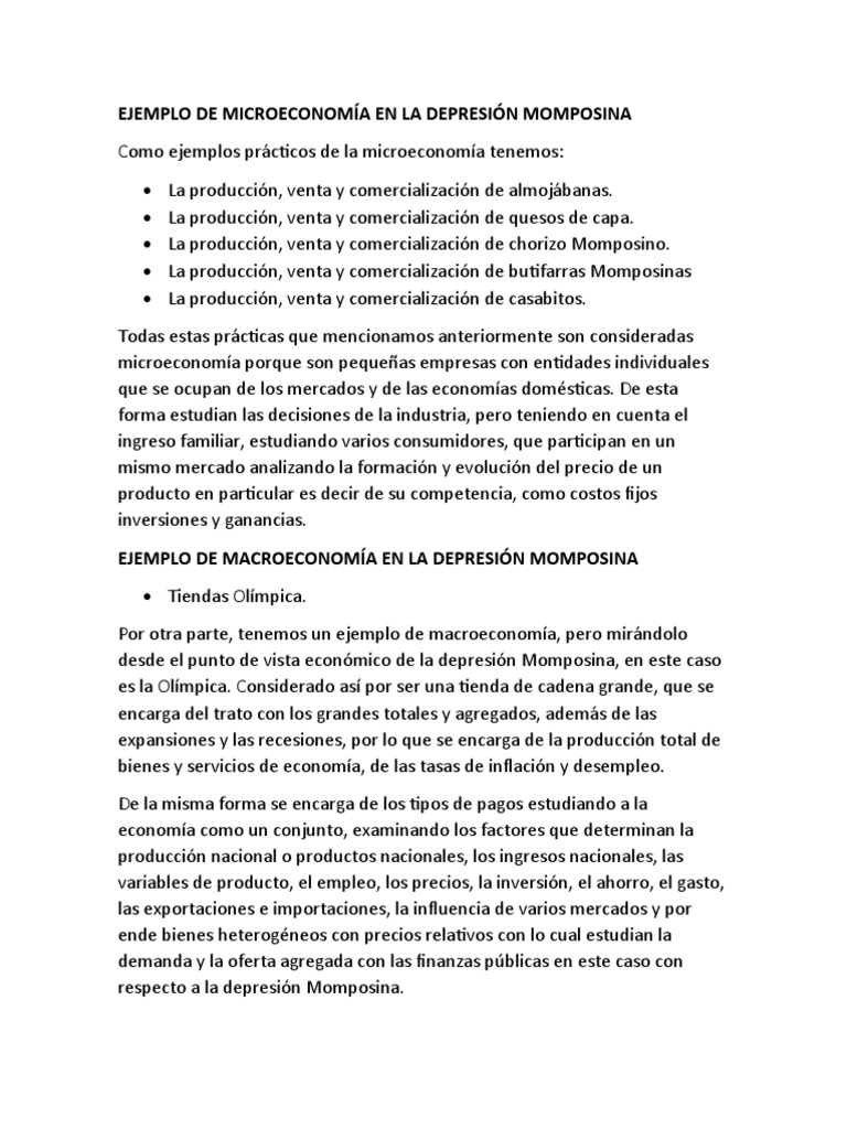 Ejemplos de Micro y Macro | PDF