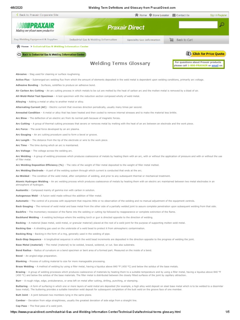 Welding Term Definitions and Glossary | PDF | Welding | Construction