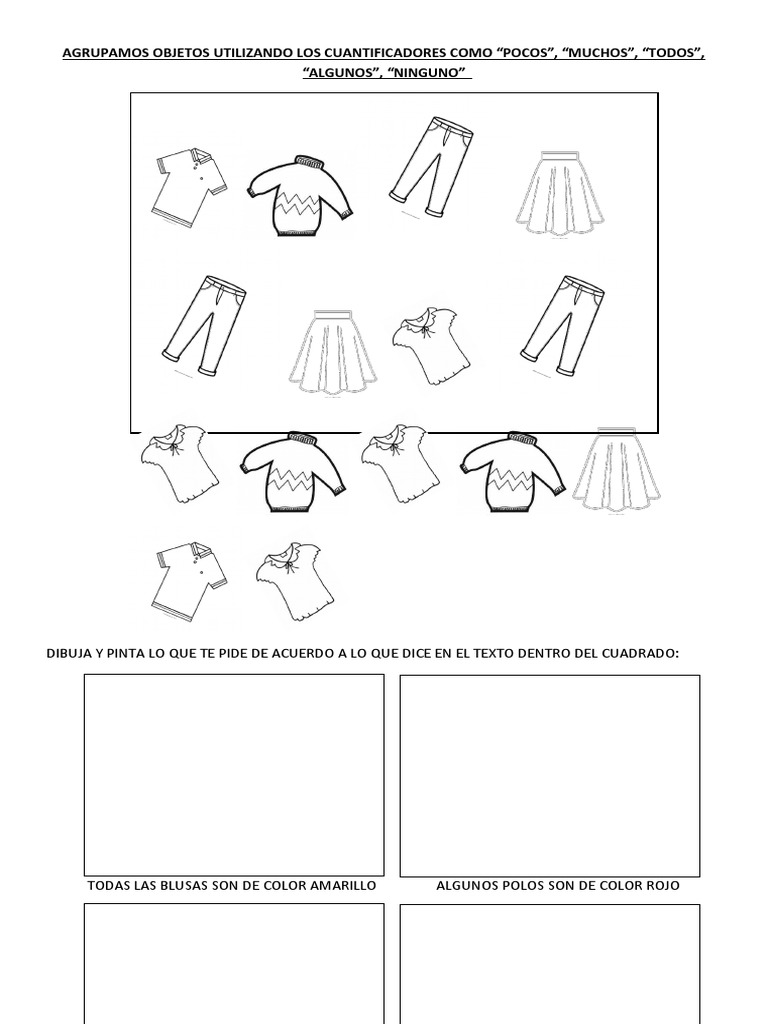 Agrupamos Objetos Utilizando Los Cuantificadores Como | PDF | Arte